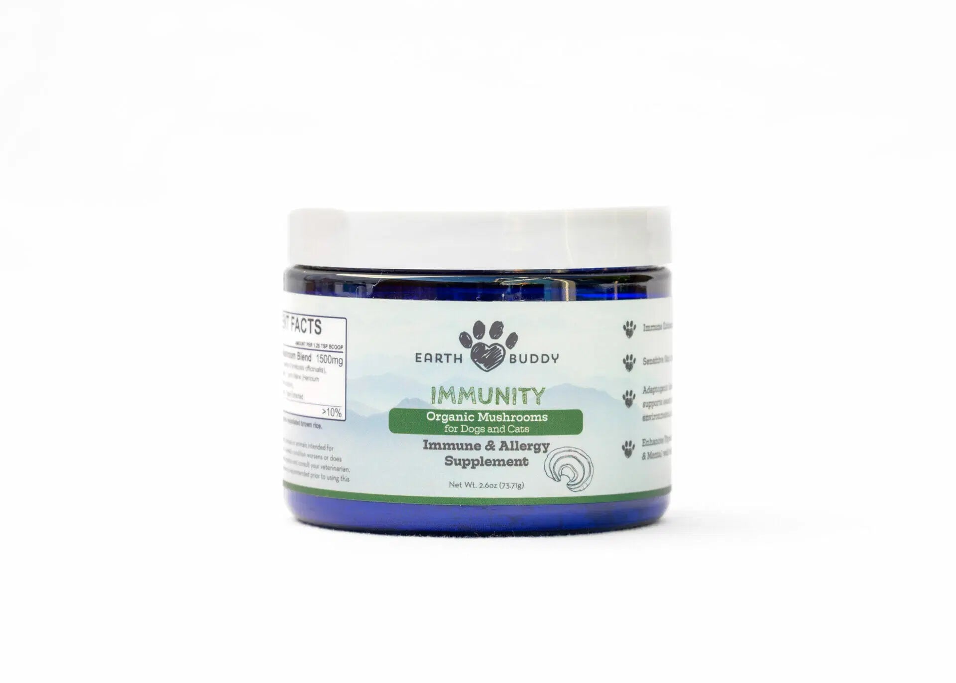 Earth Buddy Immunity Organic Mushroom Powder for Cats & Dogs ...