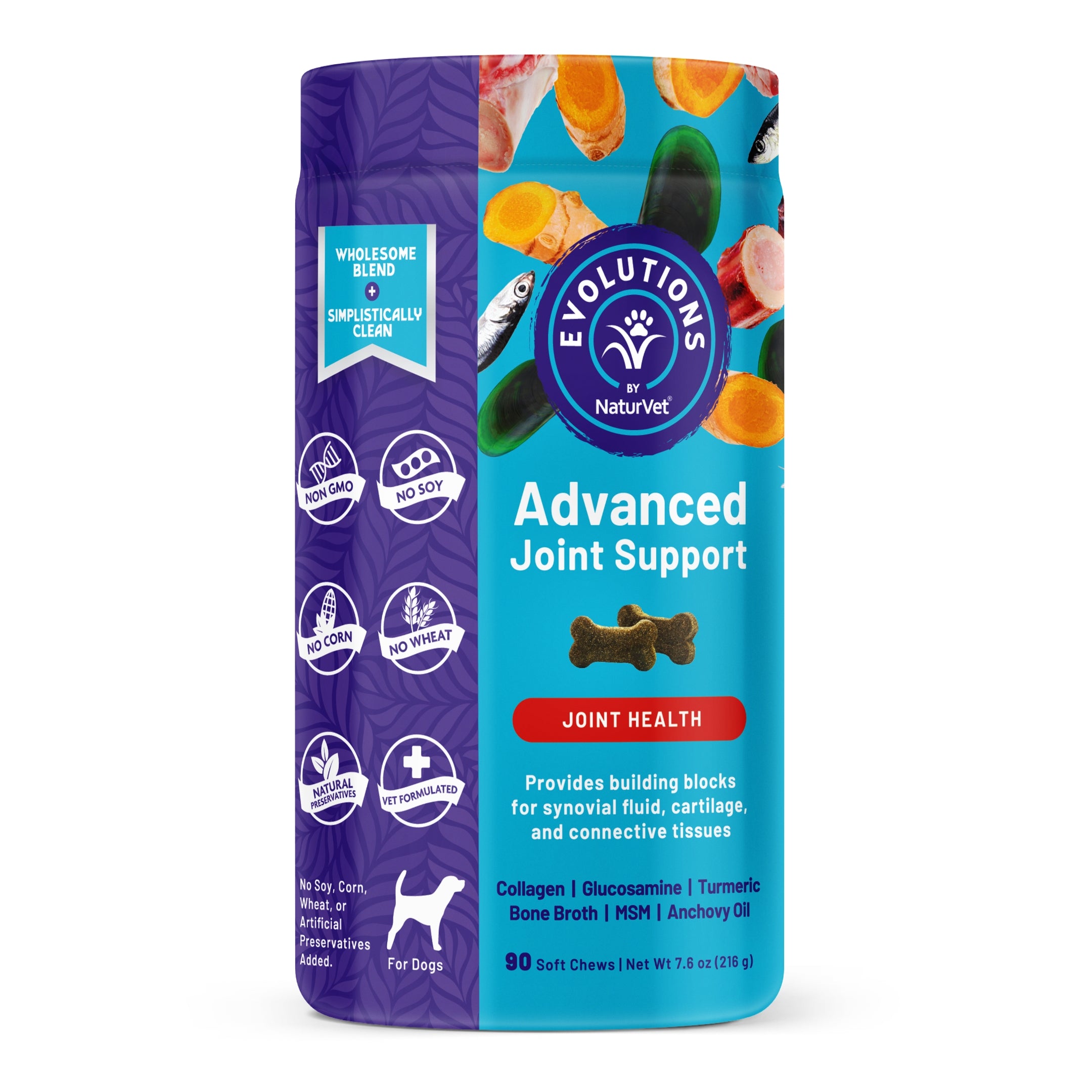 NaturVet Evolutions Advanced Joint Support Soft Chews for Dogs ...