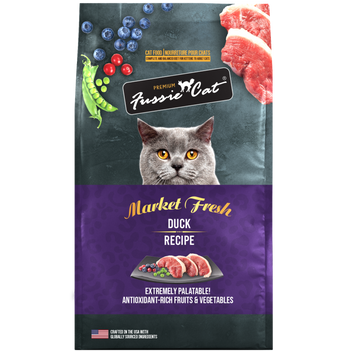 Fussie Cat Market Fresh Grain Free Duck Recipe Dry Cat Food ...