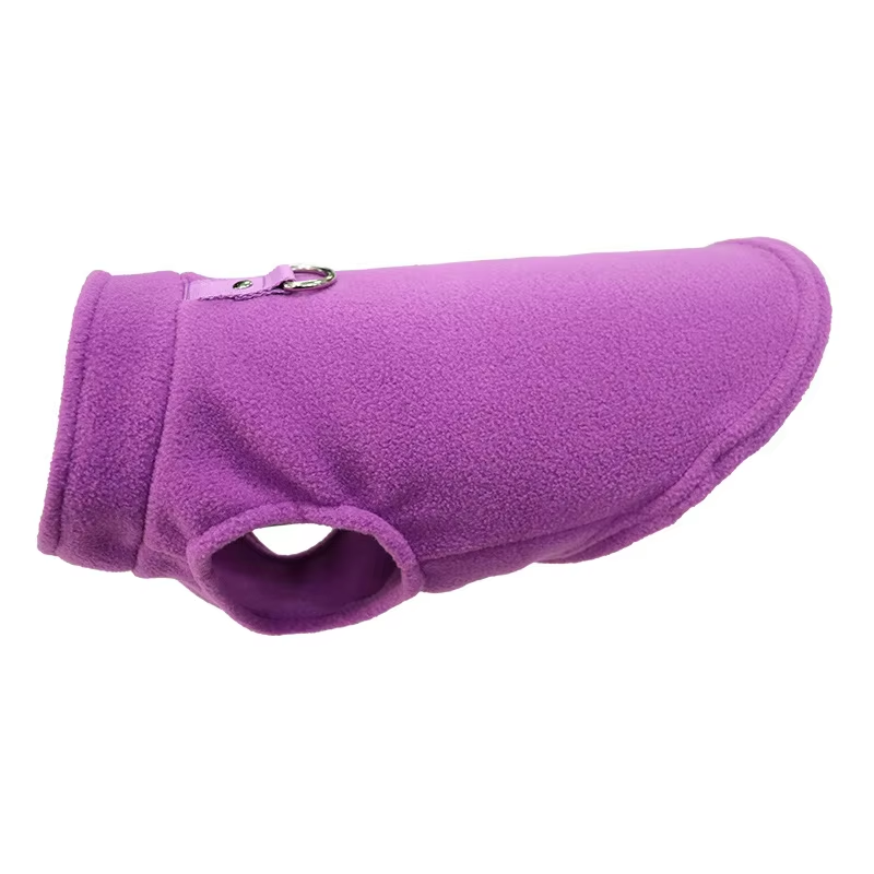 Luxury Fleece Coat Winter Jacket for Dogs and Cats in Purple ...