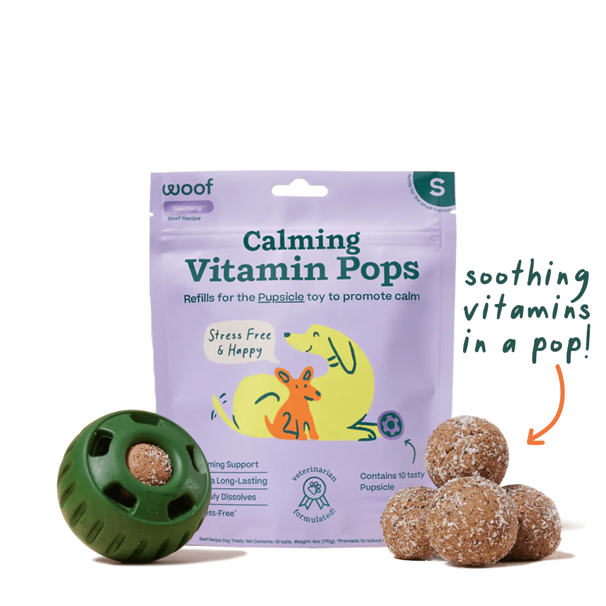 Woof Pupsicle Pops Calming Recipe Dog Treat - 6-oz, Small - Incredible Pets