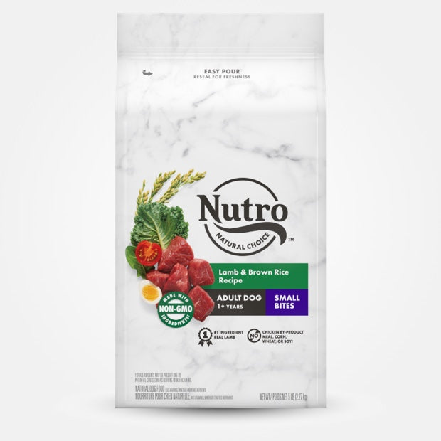 Nutro Small Bites Adult Pasture-Fed Lamb & Rice Dry Dog Food ...